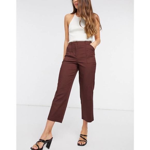 Halogen | Pants & Jumpsuits | 7s Wide Leg Pants Trousers Chocolate ...